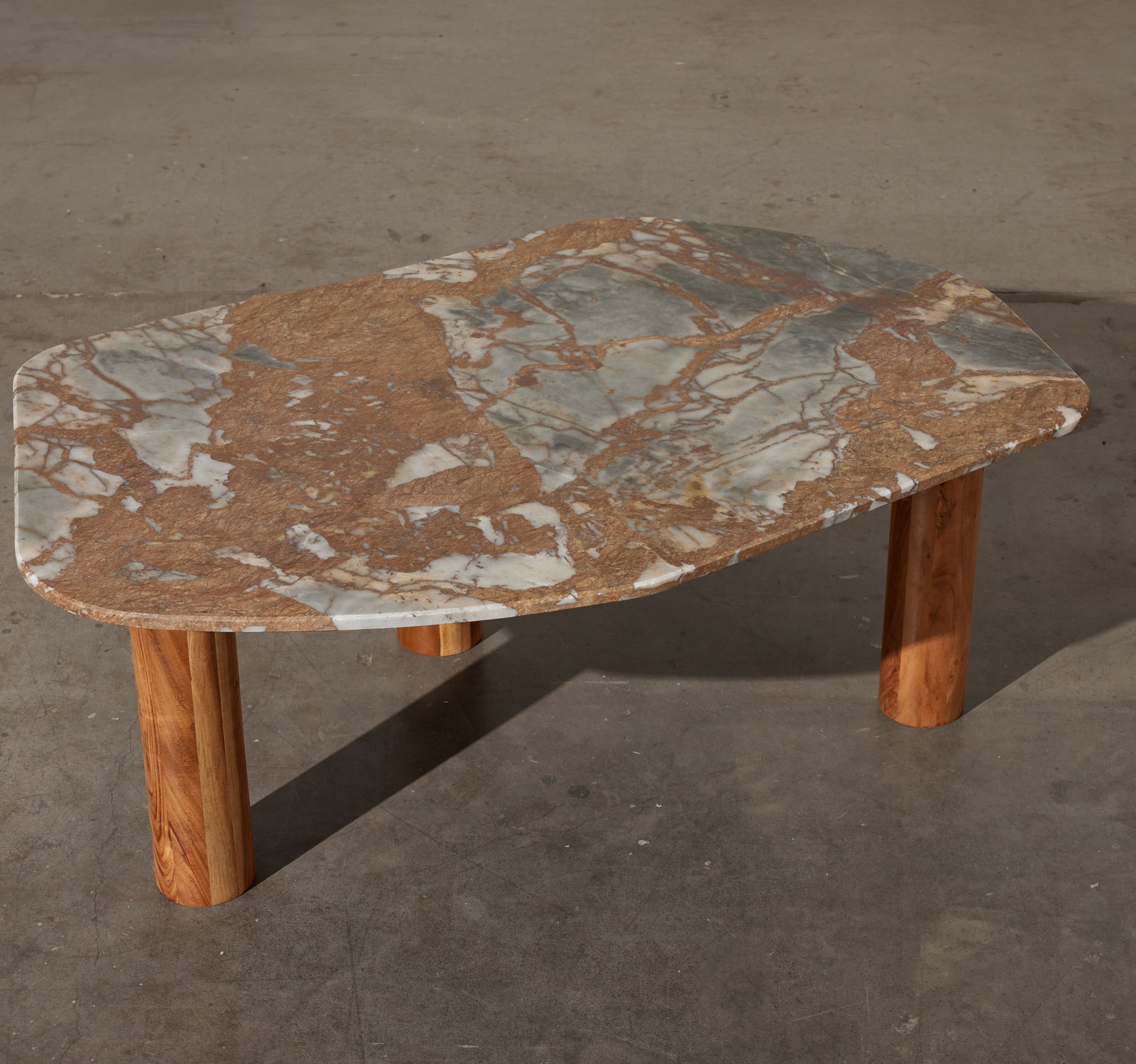Pedro Grey Lagoon Marble Coffee Table
